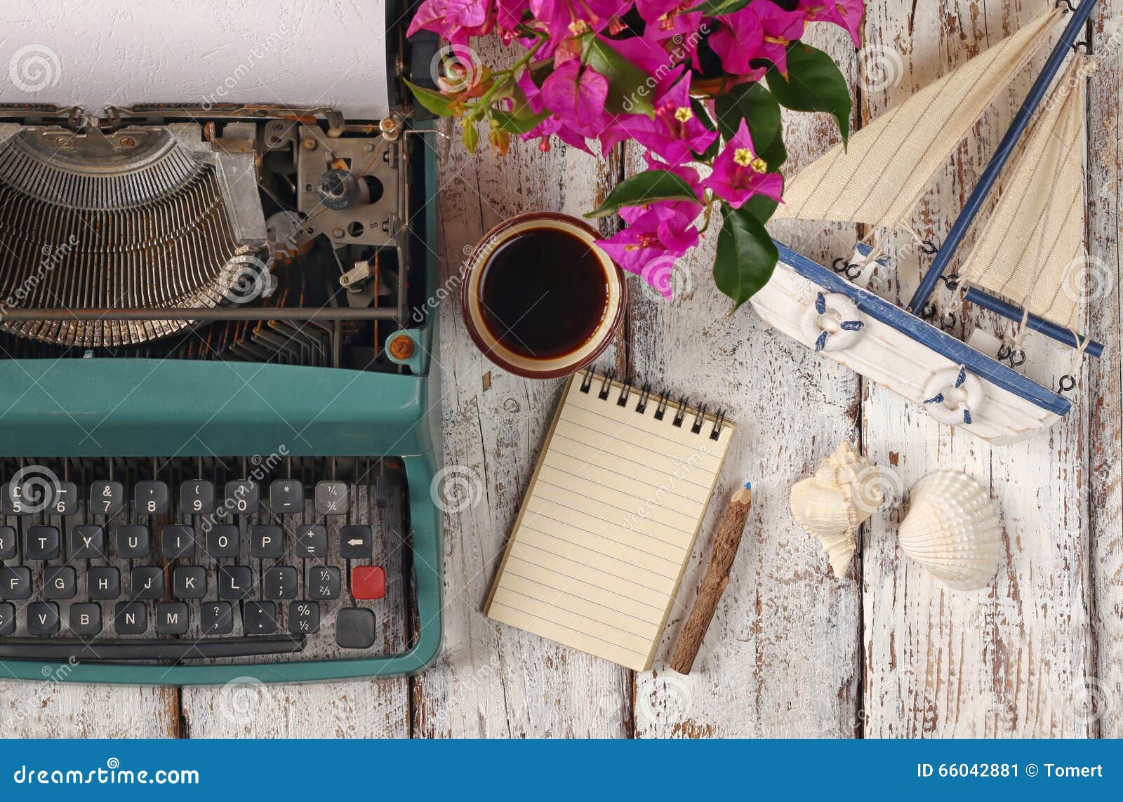 Typewriter With Blank Sheet Royalty-Free Stock Photography ...