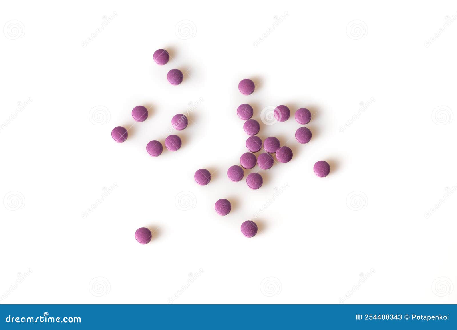 Image of Violet Pills Isolated with Shadows Stock Image - Image of ...