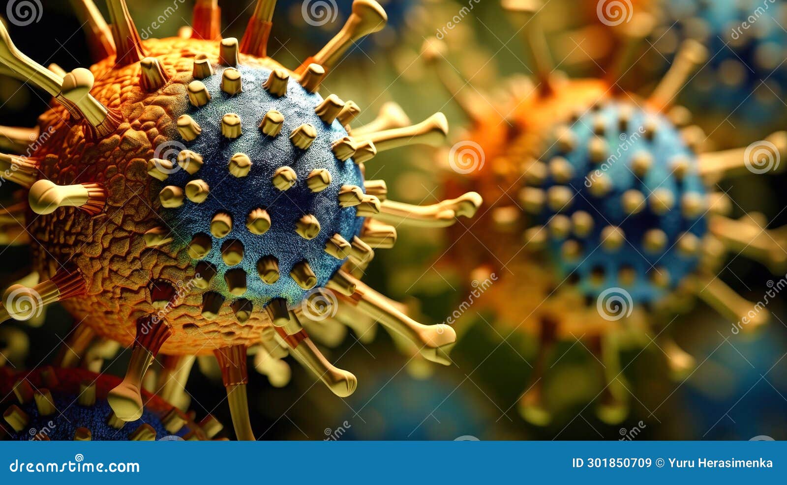 Image of a Viral Infection at the Cellular Level Under a Microscope ...