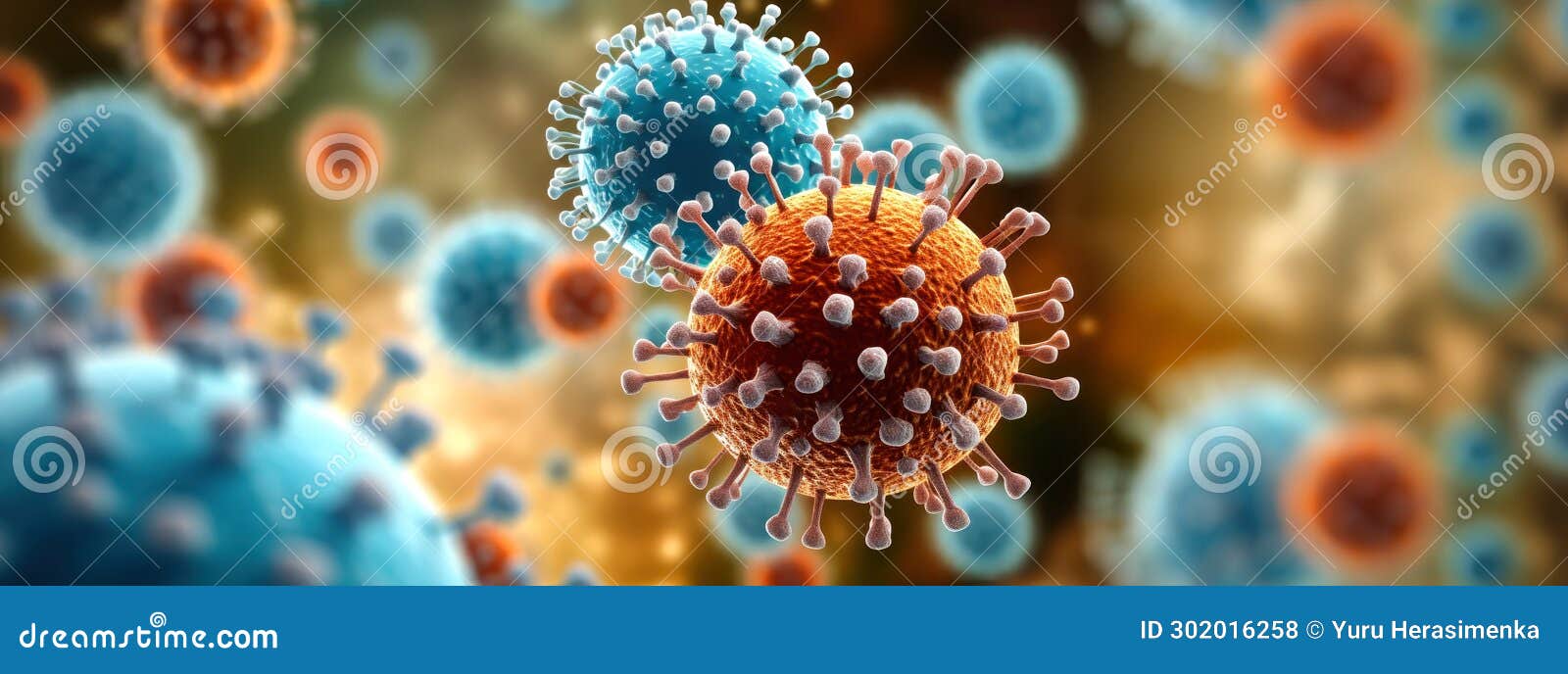Image of a Viral Infection at the Cellular Level Under a Microscope ...