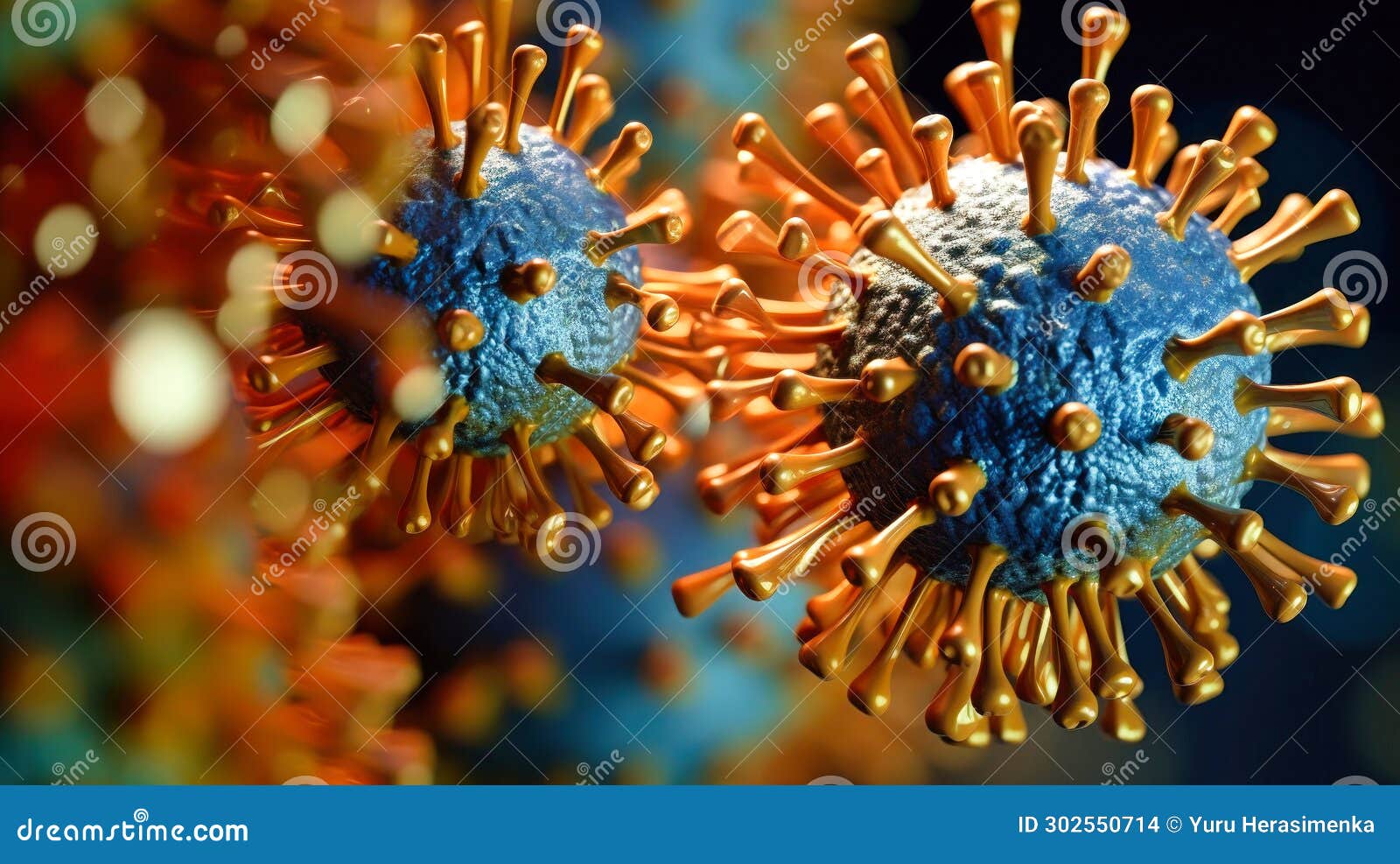 Image of a Viral Infection at the Cellular Level Under a Microscope ...