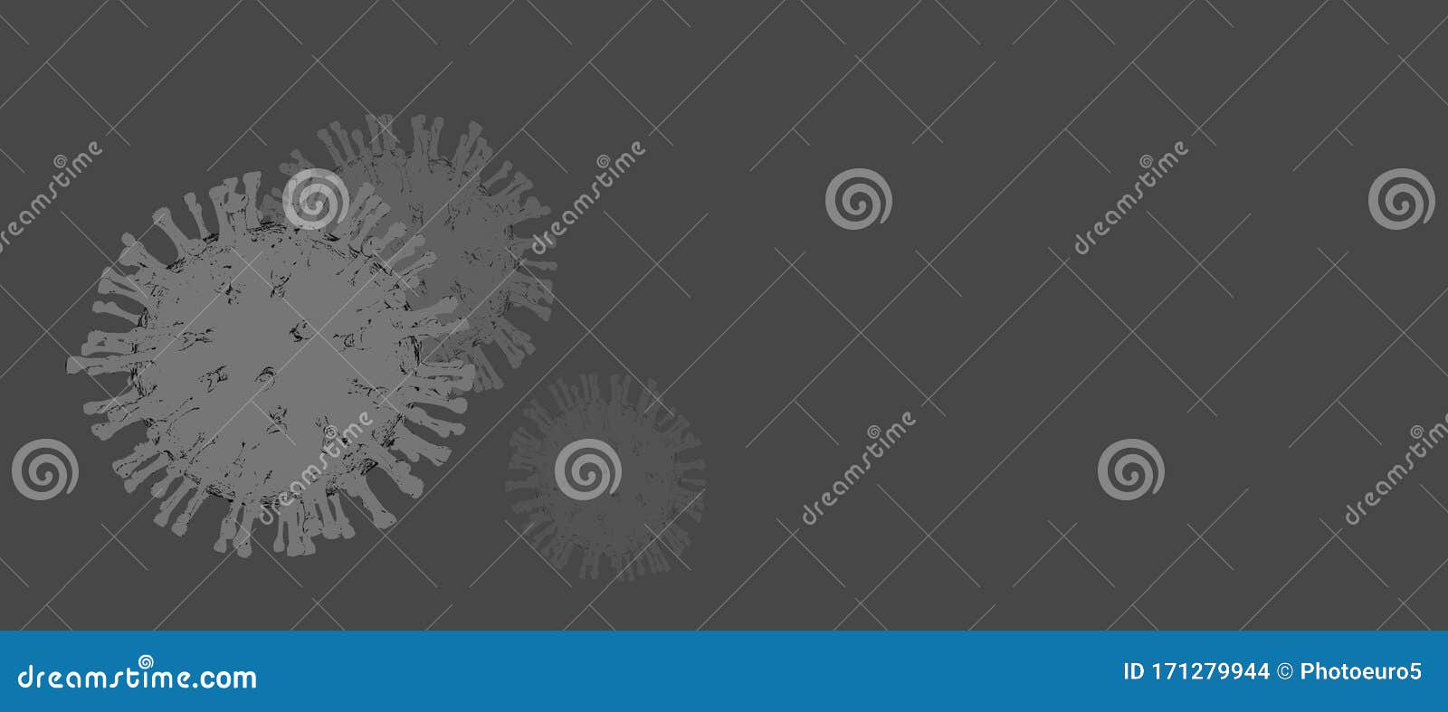 Image of Viruses on a Gray Background Stock Illustration - Illustration ...