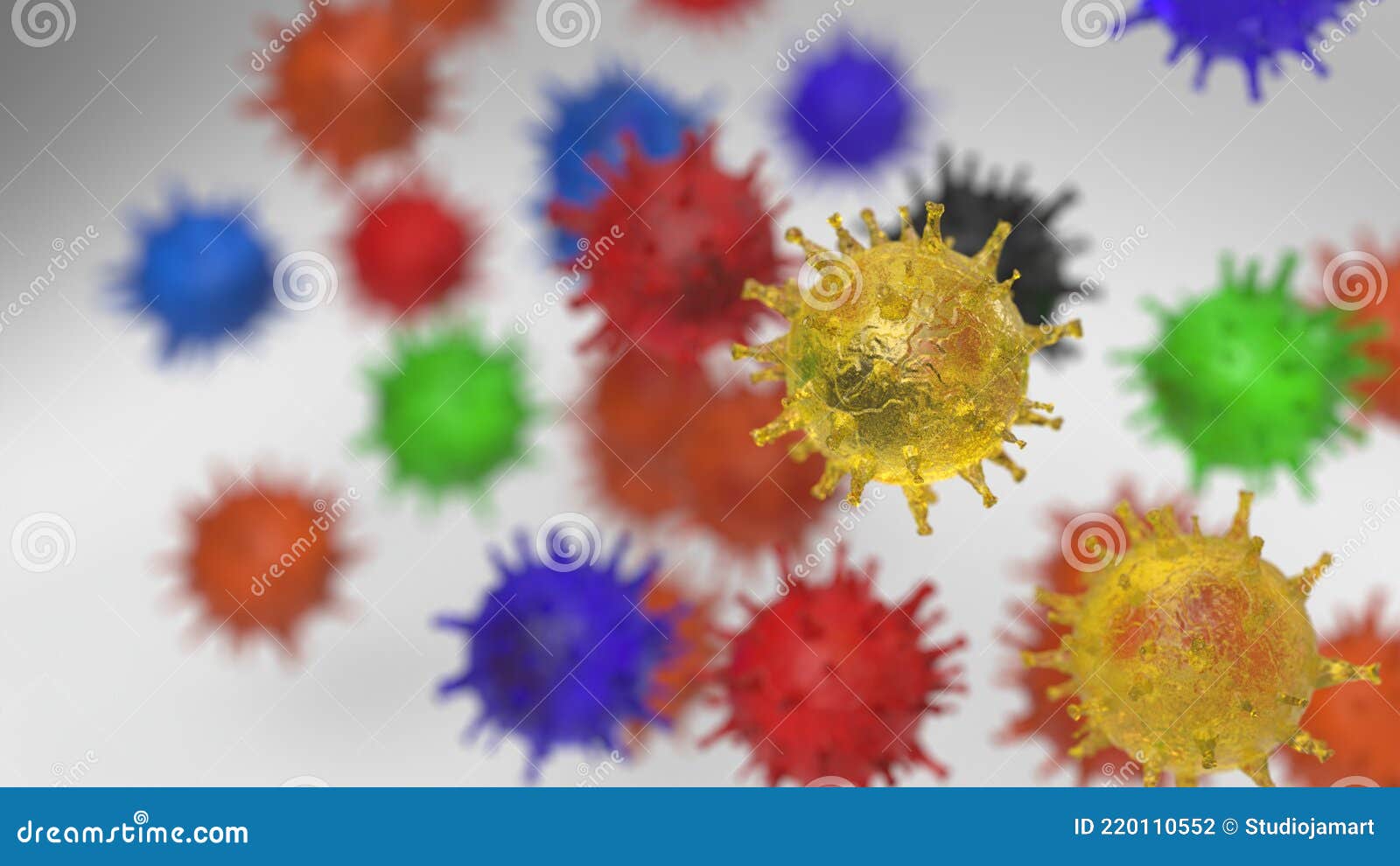 The Image of Viruses on a Local Background Stock Illustration ...
