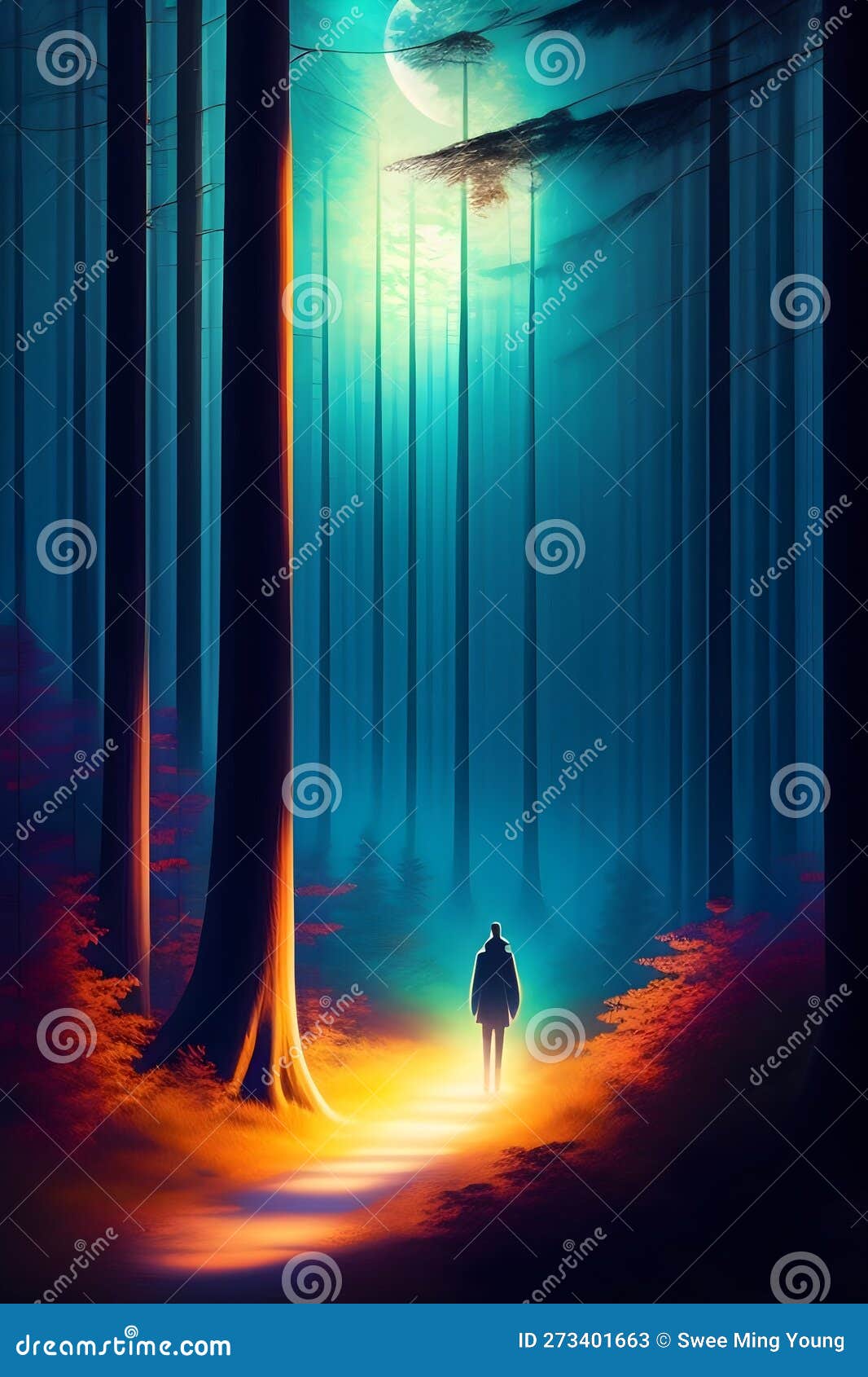 Image of the a Vivid Illustration of a Mysterious Shadow Creature ...