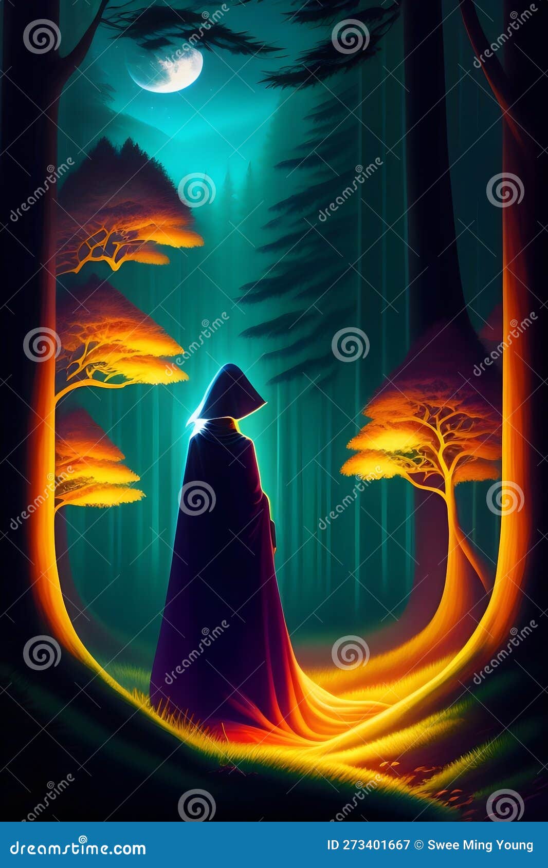 Image of the a Vivid Illustration of a Mysterious Shadow Creature ...