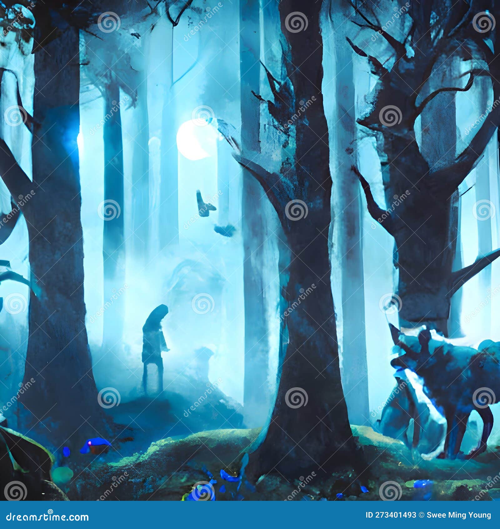 Image of the a Vivid Illustration of a Mysterious Shadow Creature ...