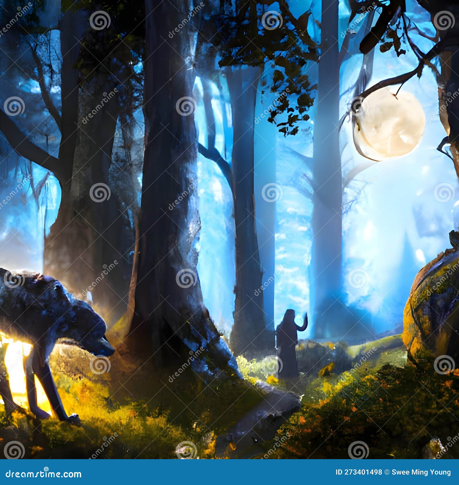 Image of the a Vivid Illustration of a Mysterious Shadow Creature ...