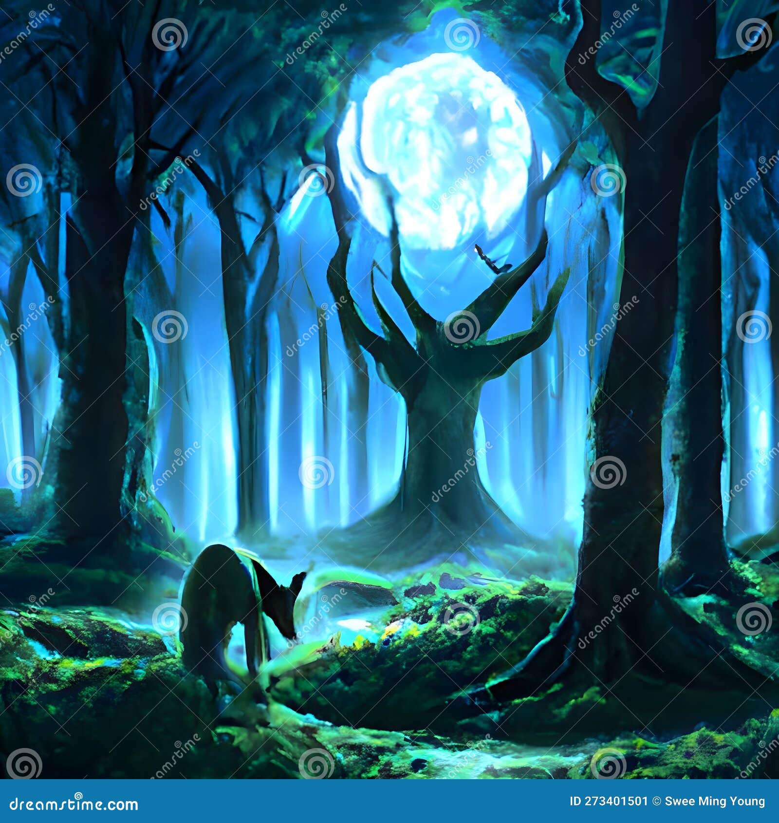 Image of the a Vivid Illustration of a Mysterious Shadow Creature ...