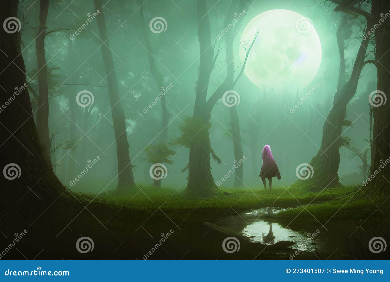 Image of the a Vivid Illustration of a Mysterious Shadow Creature ...