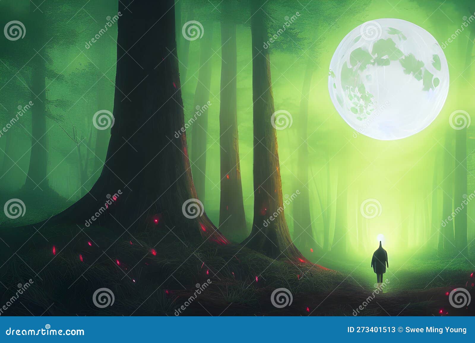 Image of the a Vivid Illustration of a Mysterious Shadow Creature ...