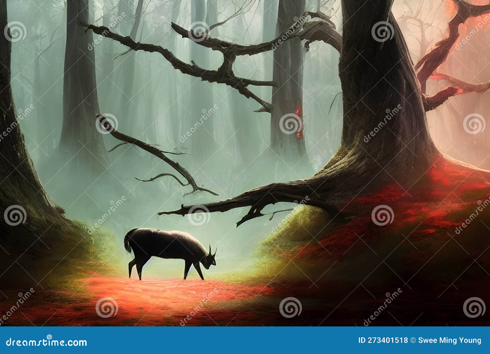 Image of the a Vivid Illustration of a Mysterious Shadow Creature ...