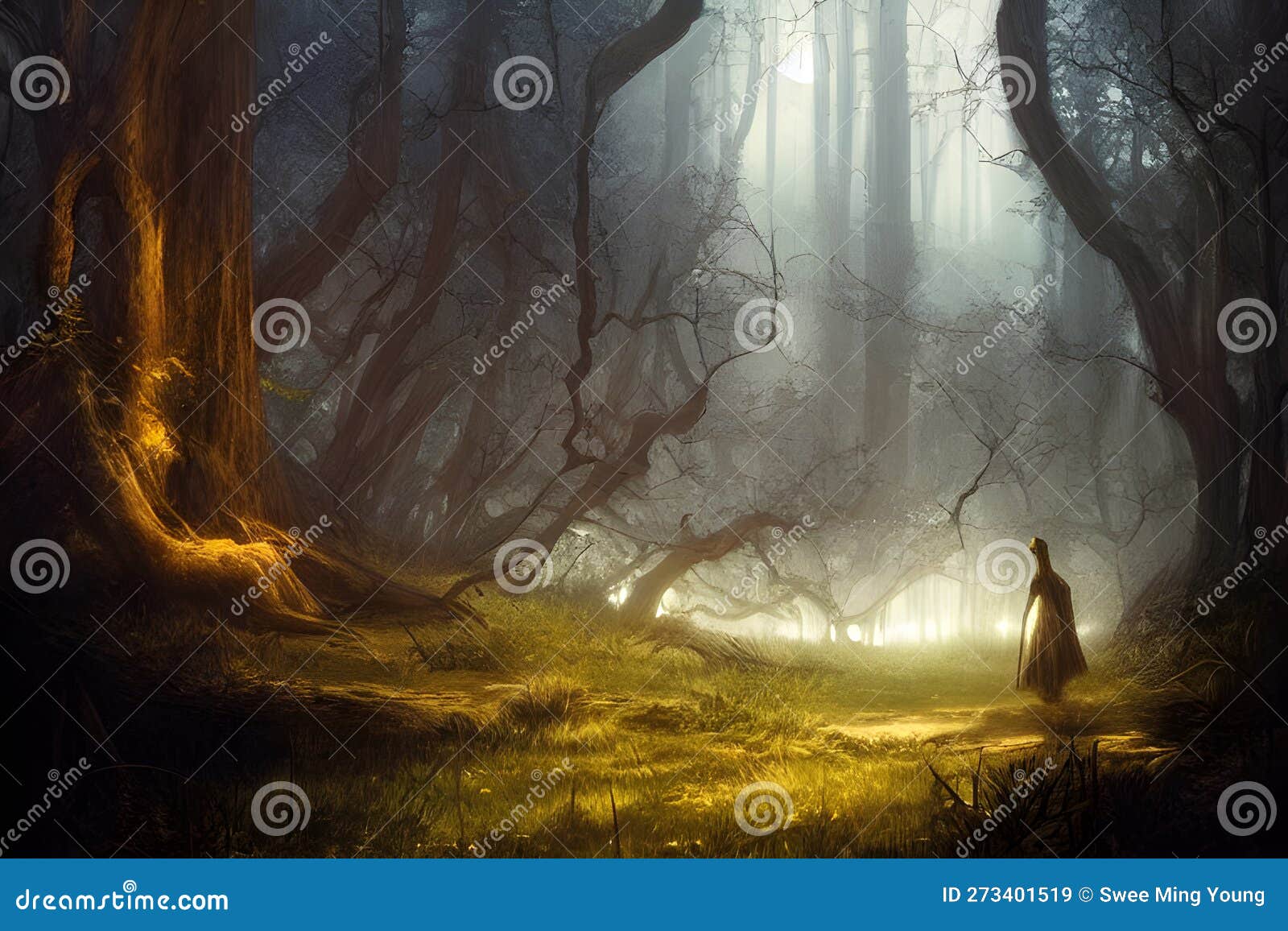 Image of the a Vivid Illustration of a Mysterious Shadow Creature ...