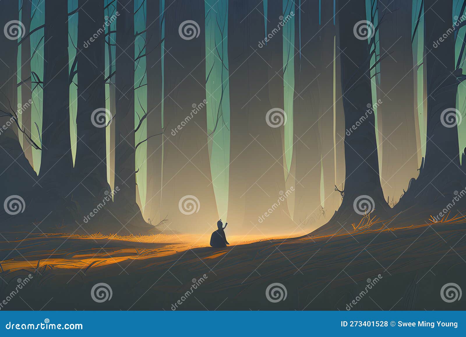 Image of the a Vivid Illustration of a Mysterious Shadow Creature ...