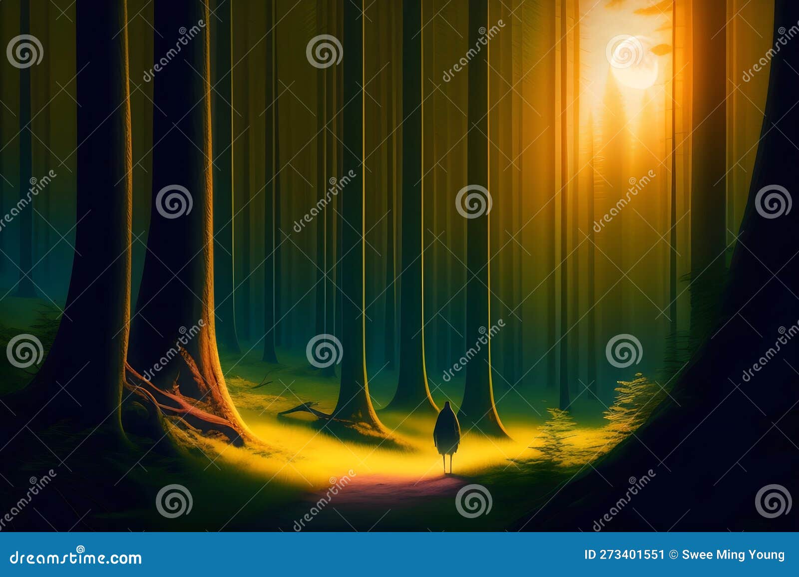 Image of the a Vivid Illustration of a Mysterious Shadow Creature ...