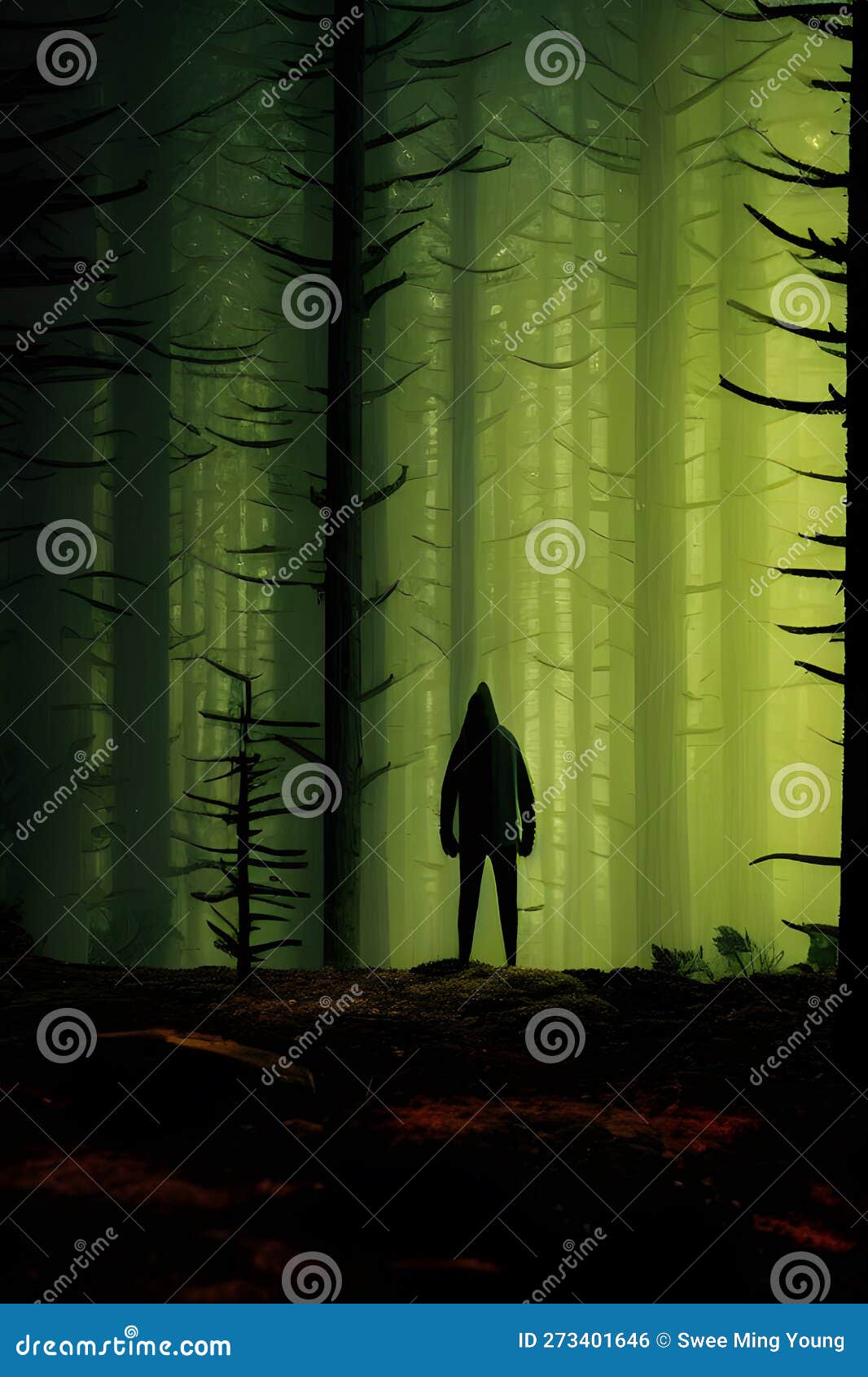 Image of the a Vivid Illustration of a Mysterious Shadow Creature ...