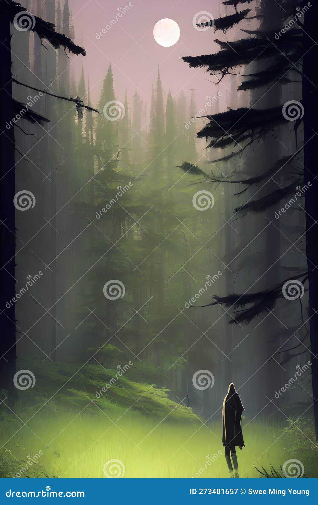 Image of the a Vivid Illustration of a Mysterious Shadow Creature ...