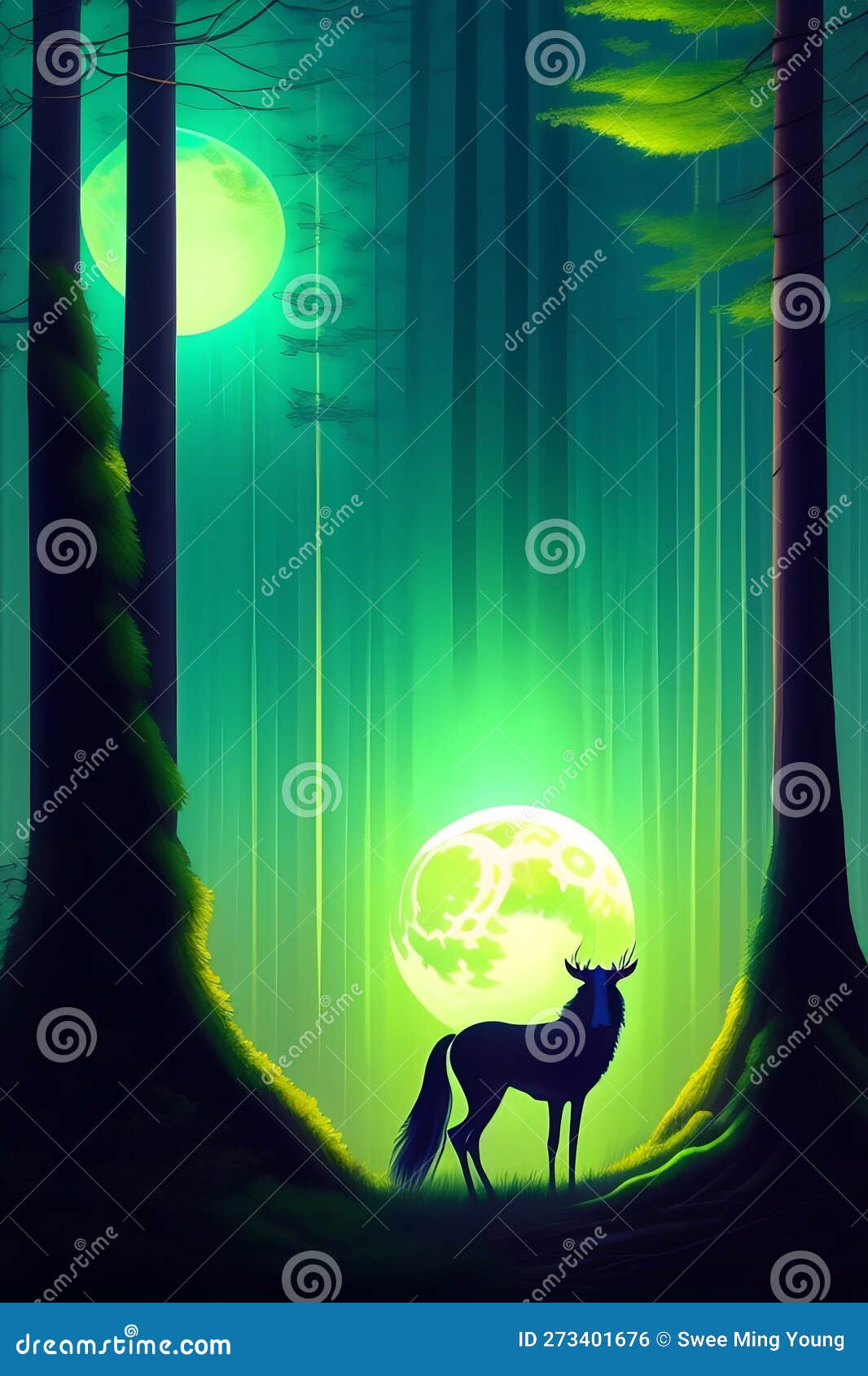 Image of the a Vivid Illustration of a Mysterious Shadow Creature ...