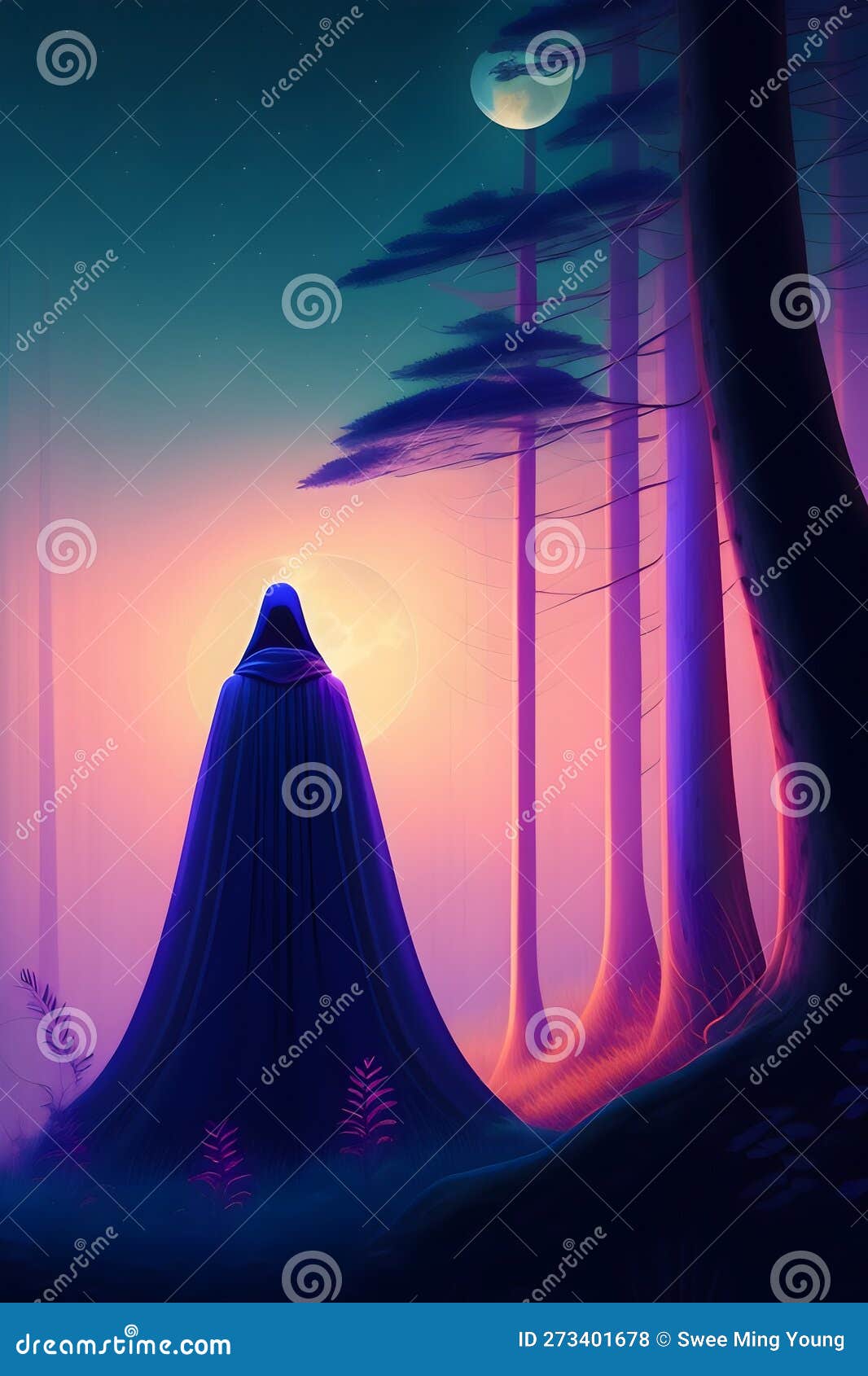 Image of the a Vivid Illustration of a Mysterious Shadow Creature ...