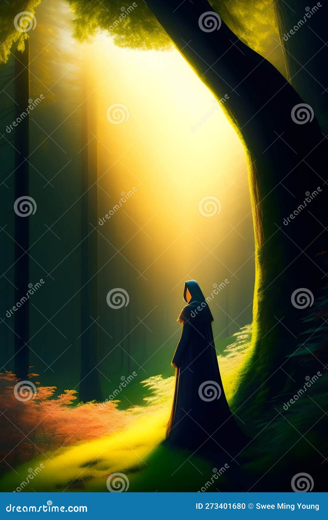 Image of the a Vivid Illustration of a Mysterious Shadow Creature ...