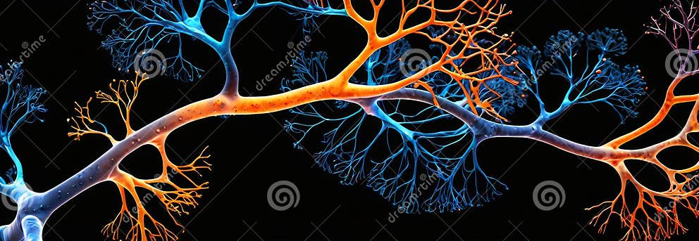 Dendritic Tree Visualization Stock Illustration - Illustration of ...