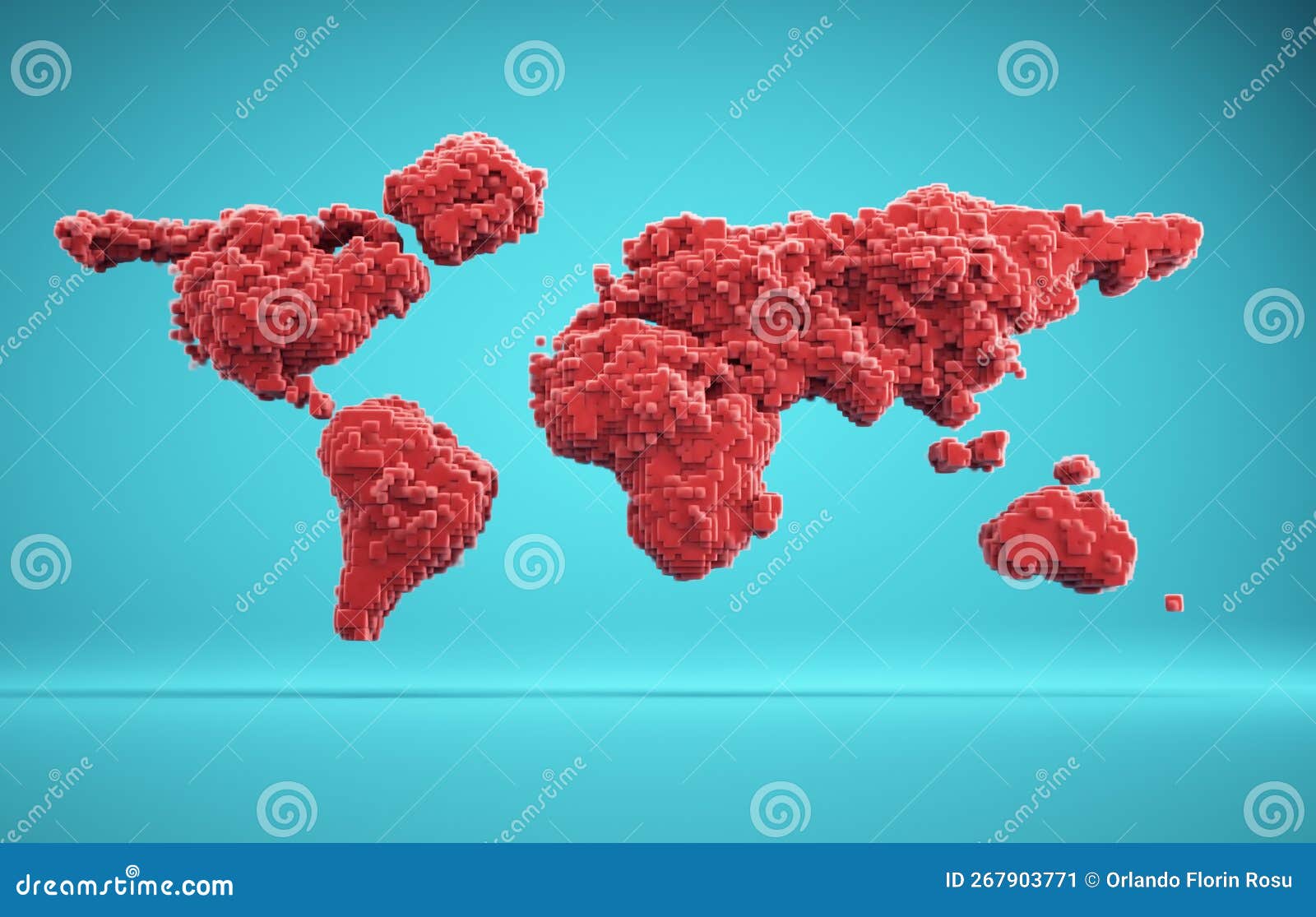 Image voxel with world map stock illustration. Illustration of ...