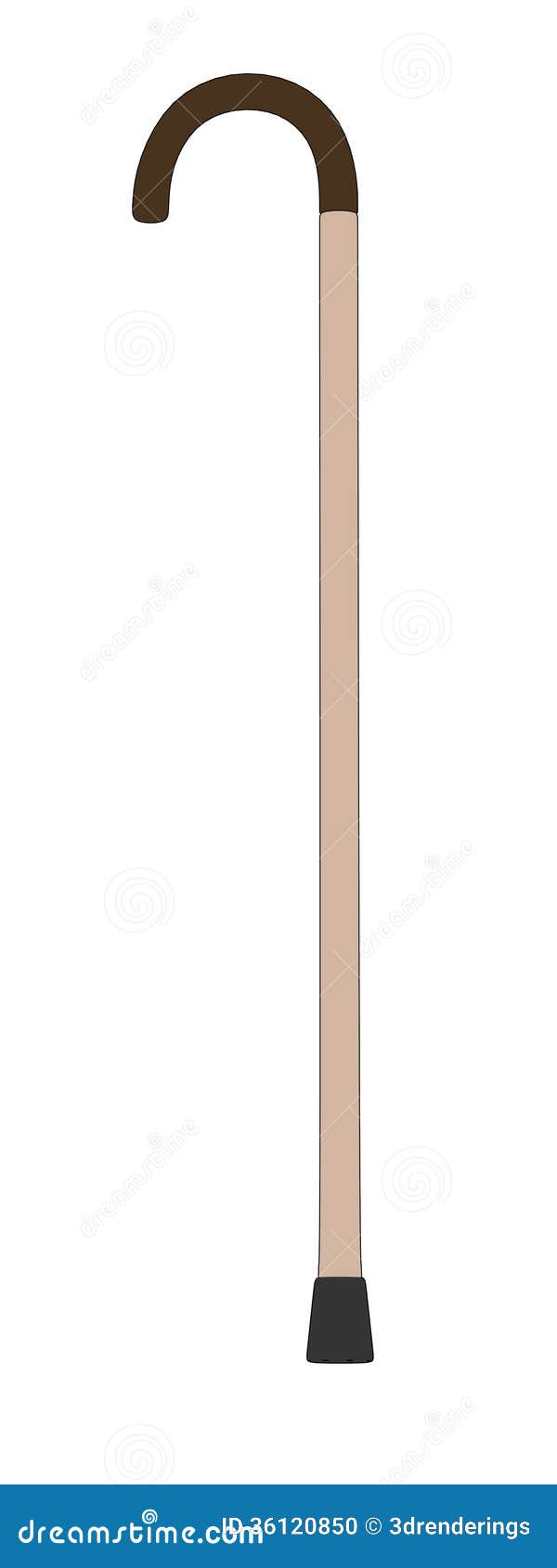 Image of walking stick stock illustration. Illustration of wooden ...