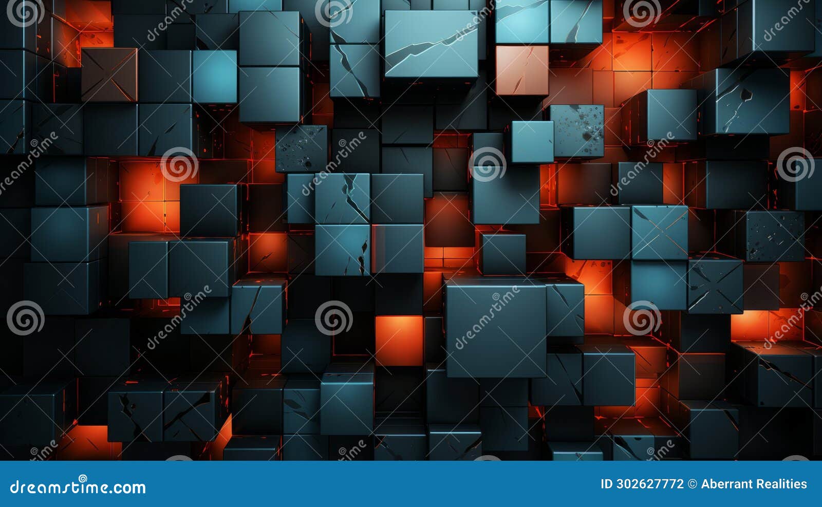 Wall Of A Lot Of Cubes Flag Europe Symbol Falling Down On Grey Screen ...