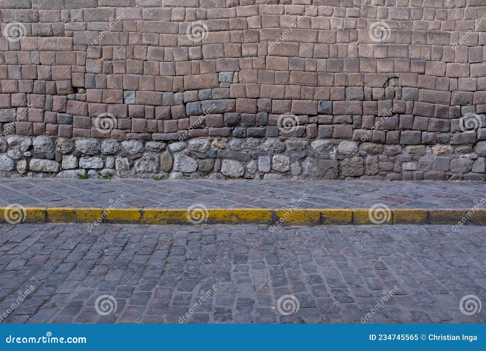 Image of a Wall in Cusco Peru. Stock Image - Image of construction ...