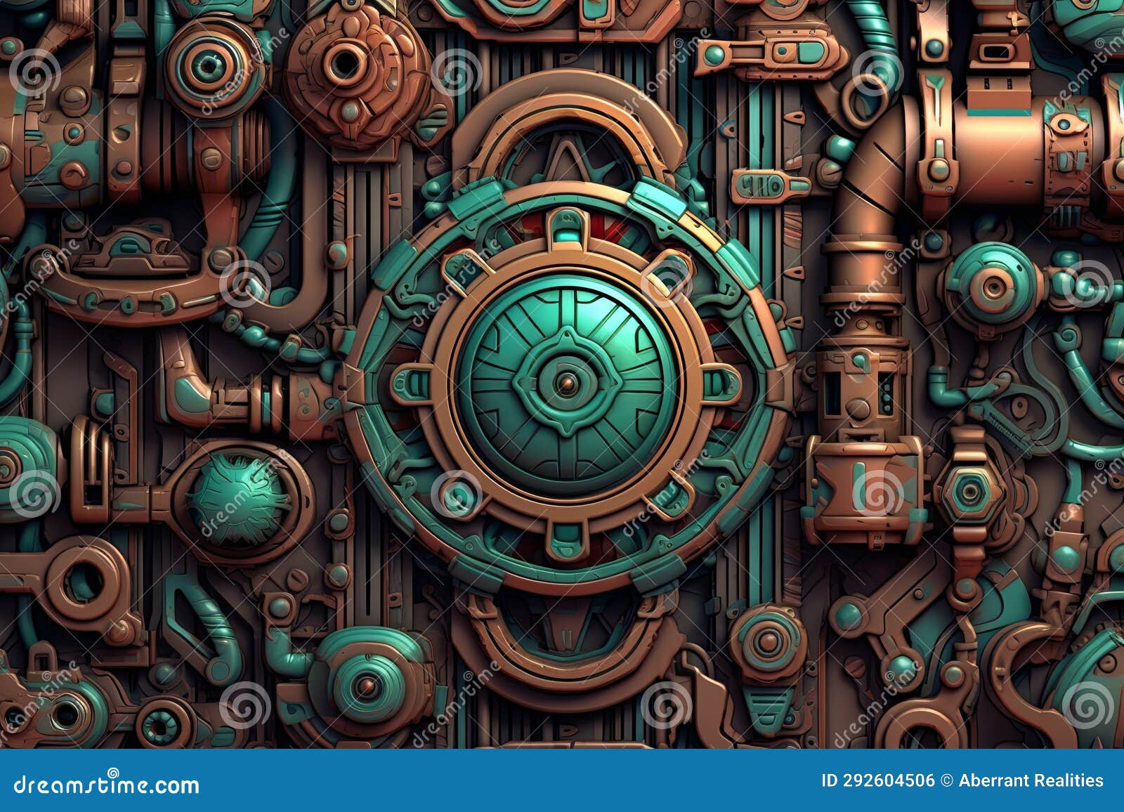 An Image of a Wall with Many Different Types of Machinery Stock ...