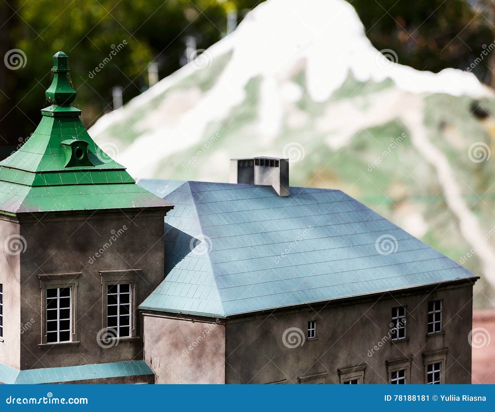 Image of the Wall and Roof of an Old Castle on a Background of Snow ...