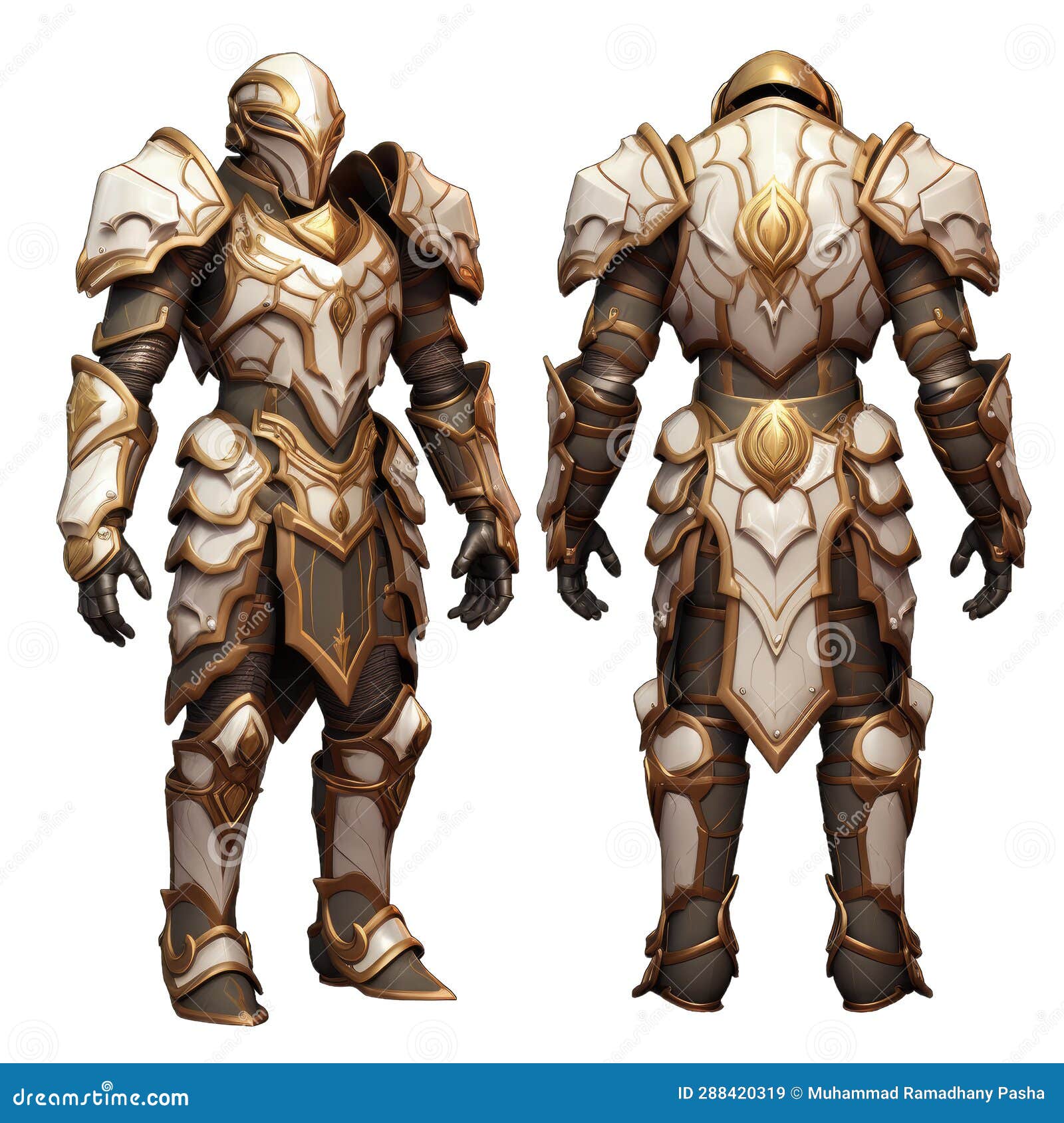 3d Illustration of a Full Suit of Armor Isolated on Transparent ...