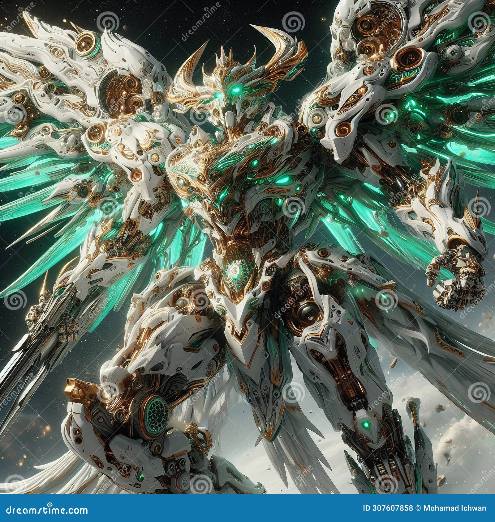 AI-Generated Image, Guardian of the Celestial Nexus, Majestic Guardian ...