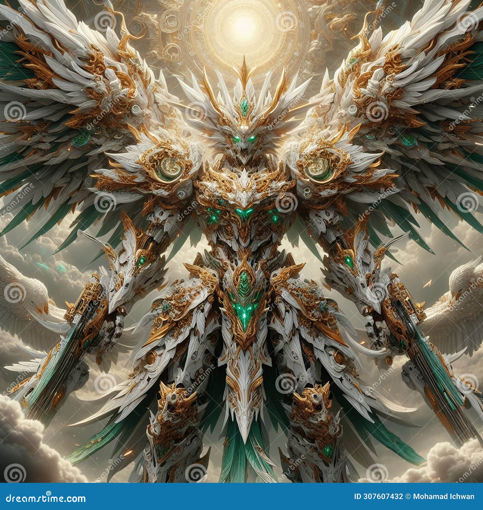 AI-Generated Images, Majestic: Guardian of the Heavenly Throne Stock ...