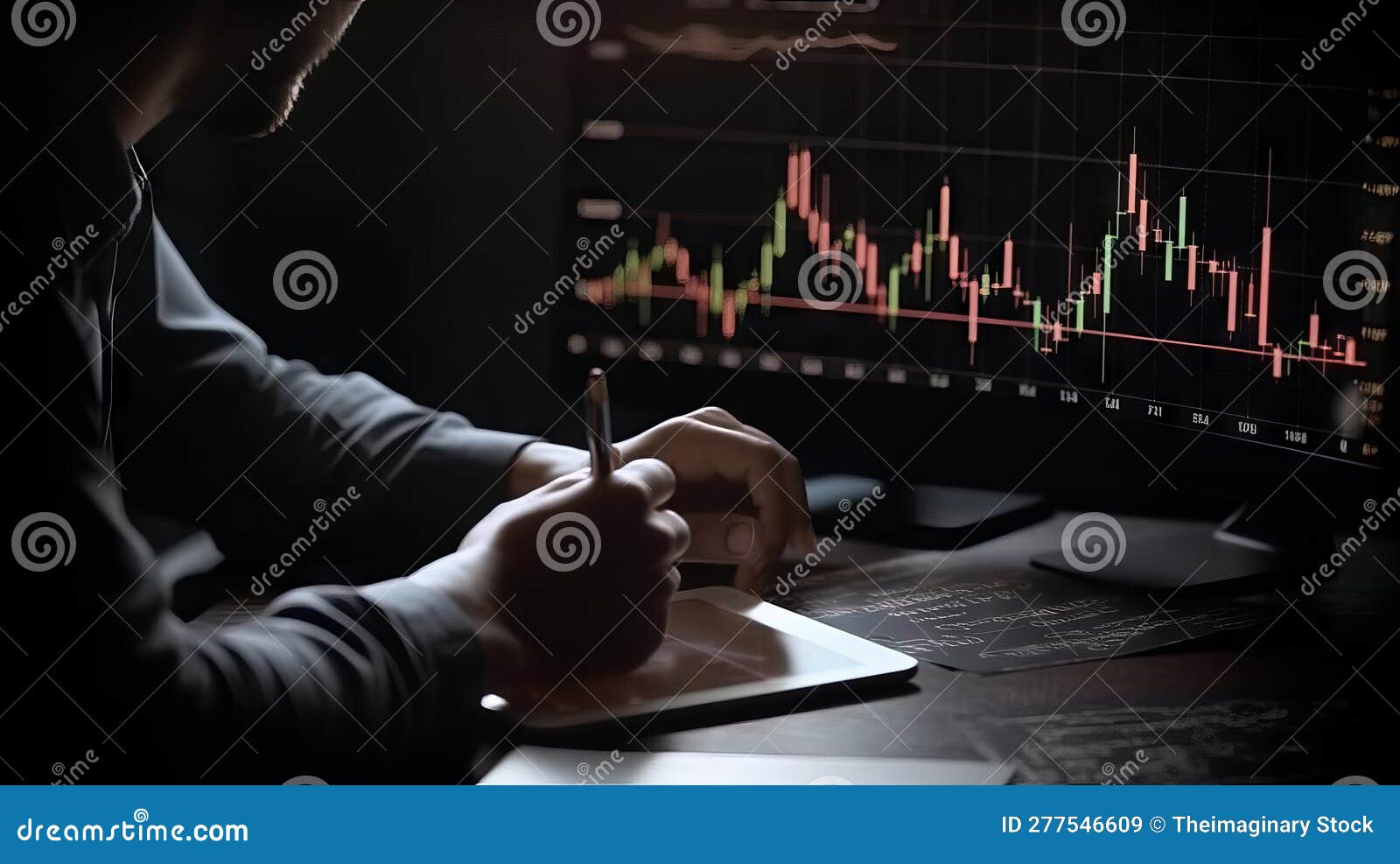 Businessman Analyzing the Business Finance, Data Analytics Graphs Stock ...