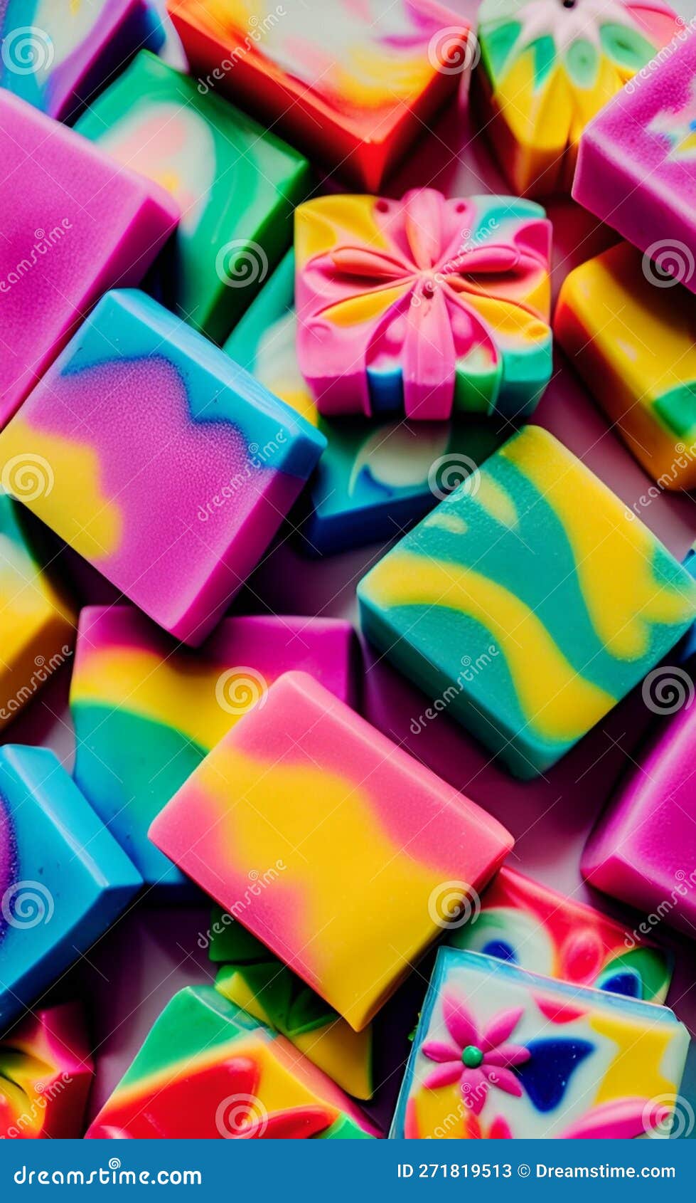 Funky colour handmade soap stock illustration. Illustration of orange ...