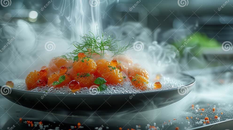 An Appetizing Plate of Food Steaming with Natural Ingredients Stock ...