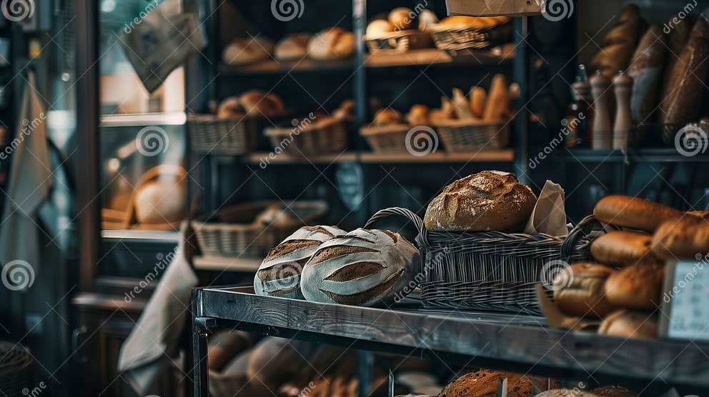 A Bakery Offering a Variety of Bread and Baskets Filled with Delicious ...