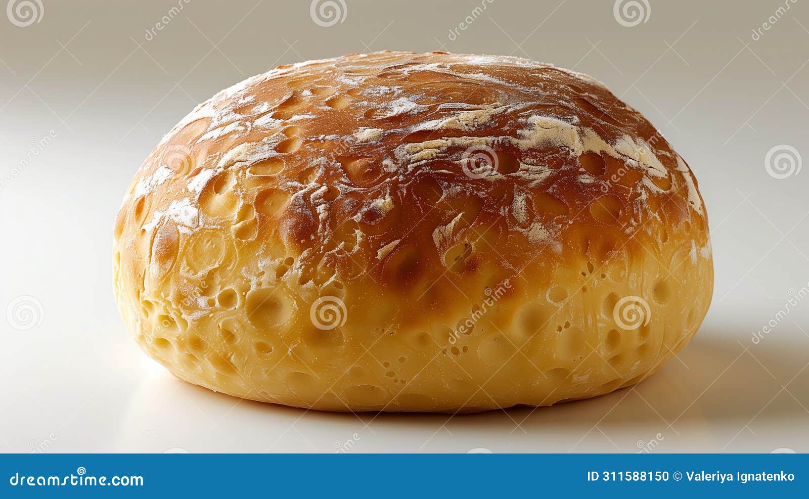Close Up of a Loaf of Bread, a Staple Food on a White Surface Stock ...