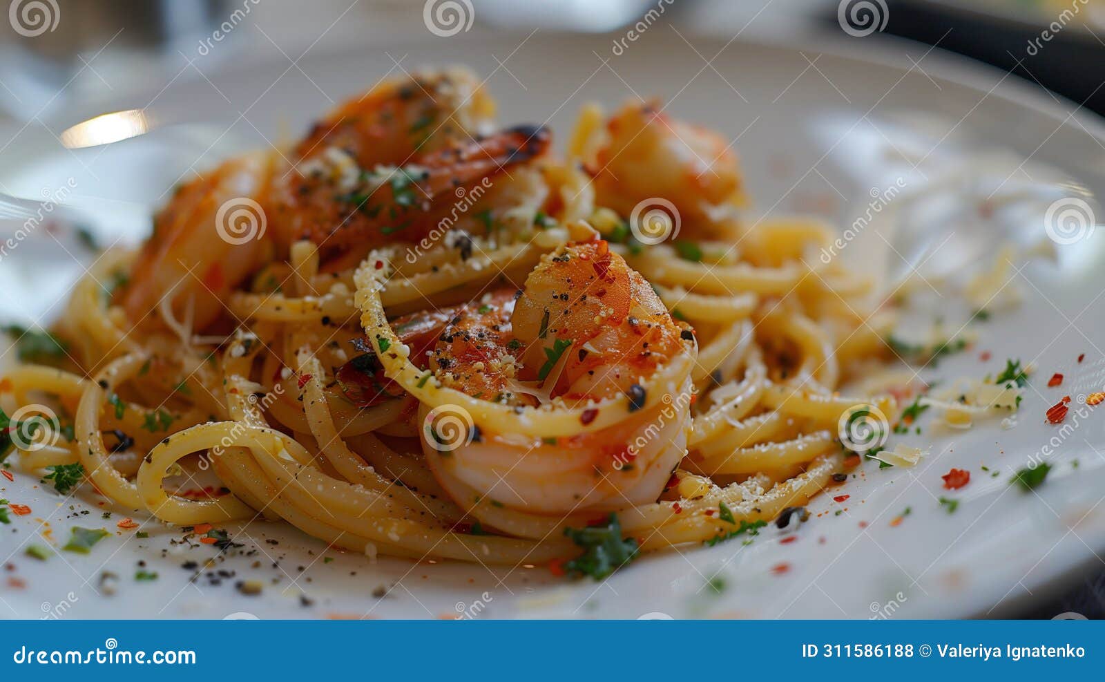 Delicious Pasta in a Beautiful Presentation with Exquisite Dishes Stock ...