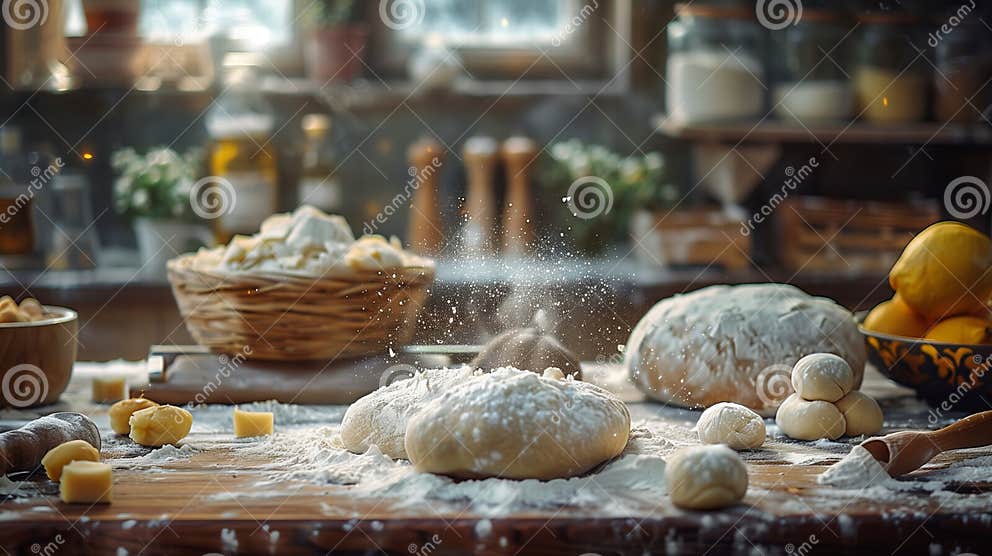 Various Dough Types Displayed on Table in Culinary Event Stock Image ...