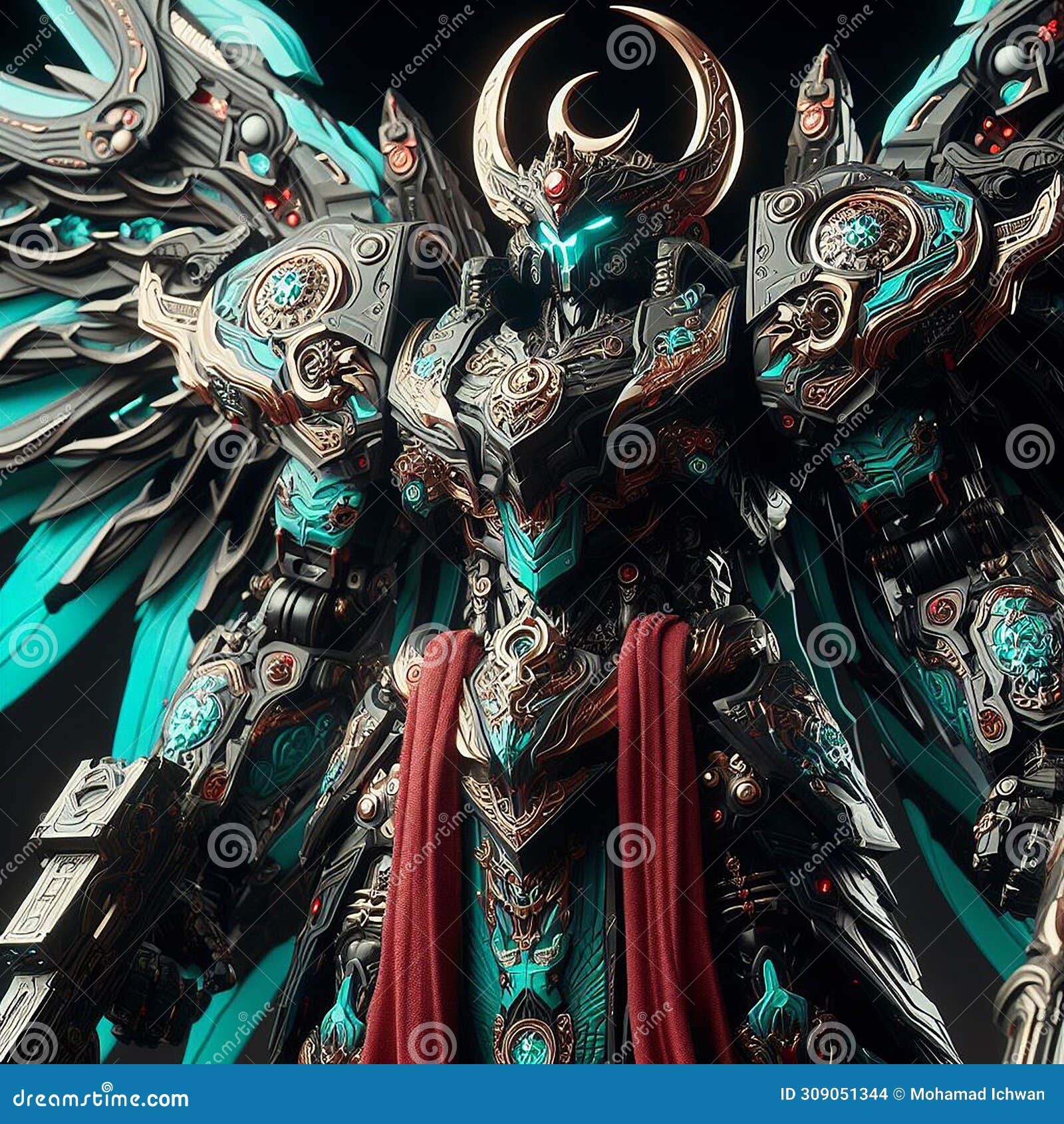 Etheric Guardian: Protector on the Cosmic Boundary Stock Illustration ...