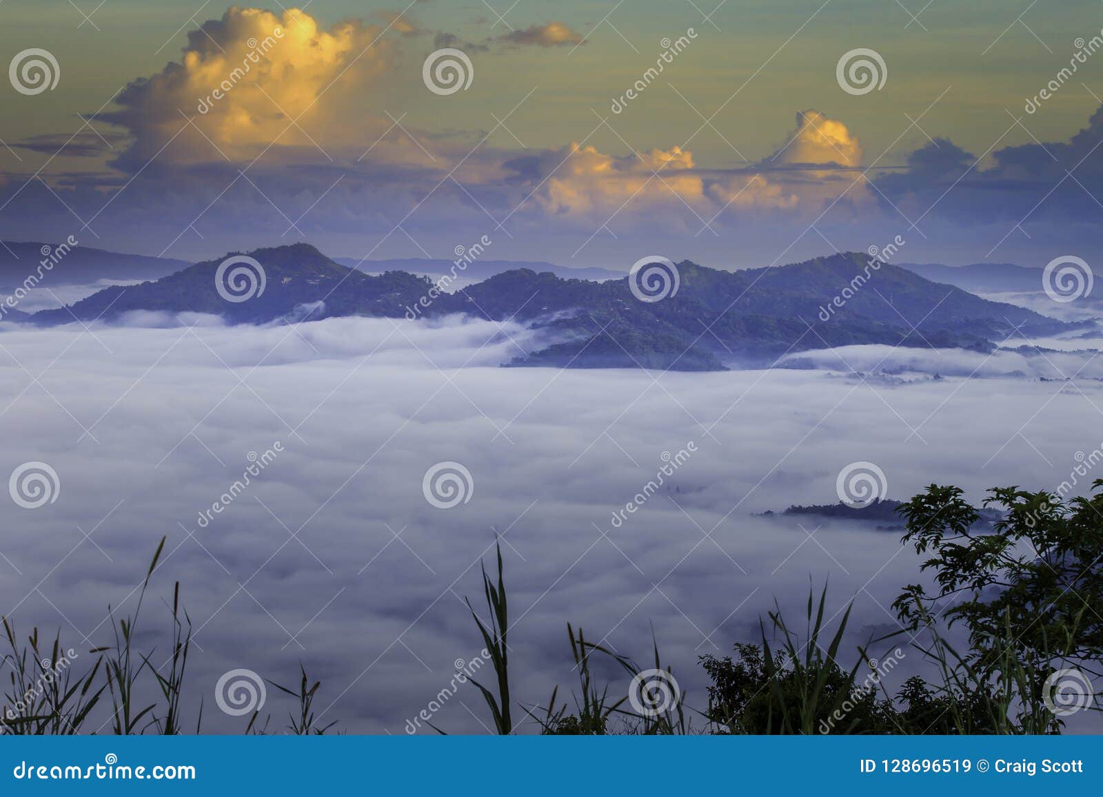 Beautiful Landscape of a Cloud Inversion and Mountains in the Distance ...