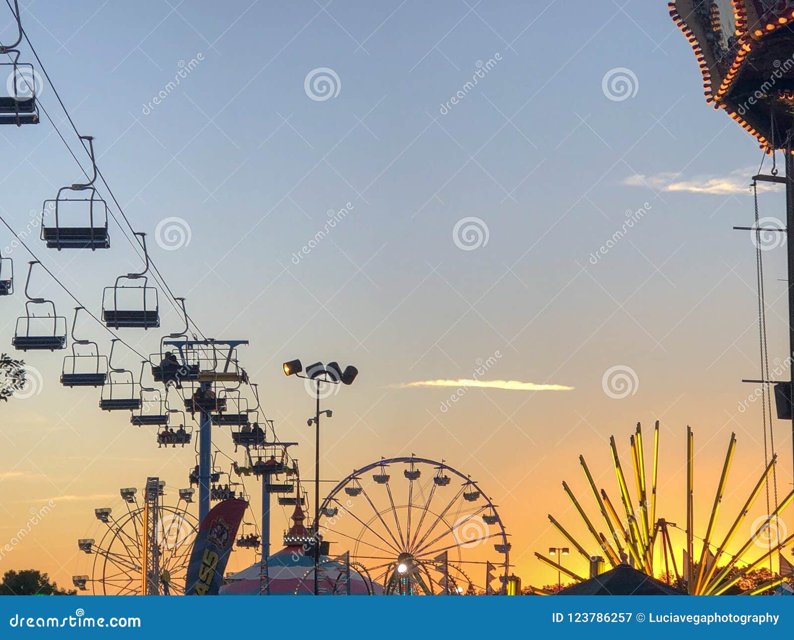 Perfect Sunset View at the Cal Expo Fair Stock Image - Image of view ...