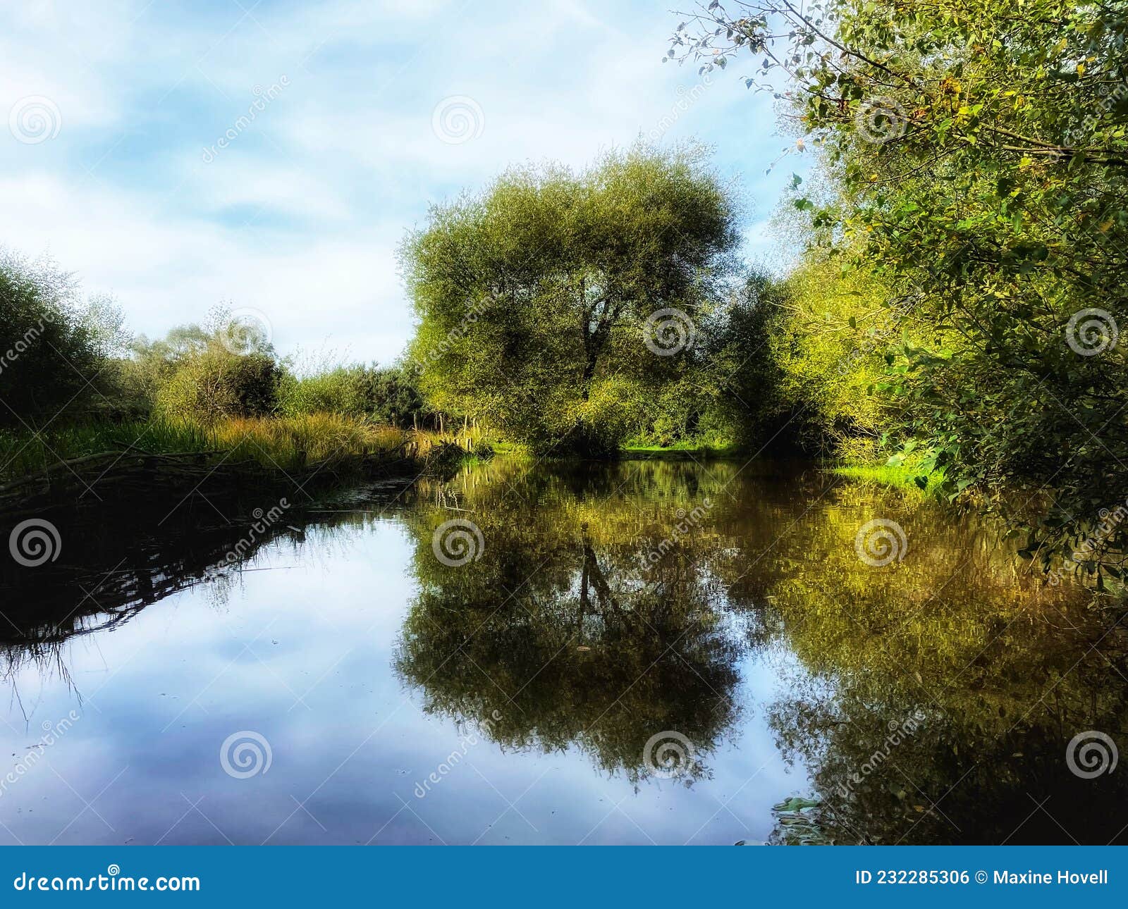 Reflection on the water stock photo. Image of headly - 232285306