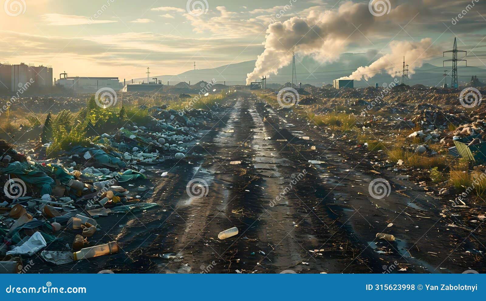 Image of Waste Management Area in Biomass Processing Center with Proper ...