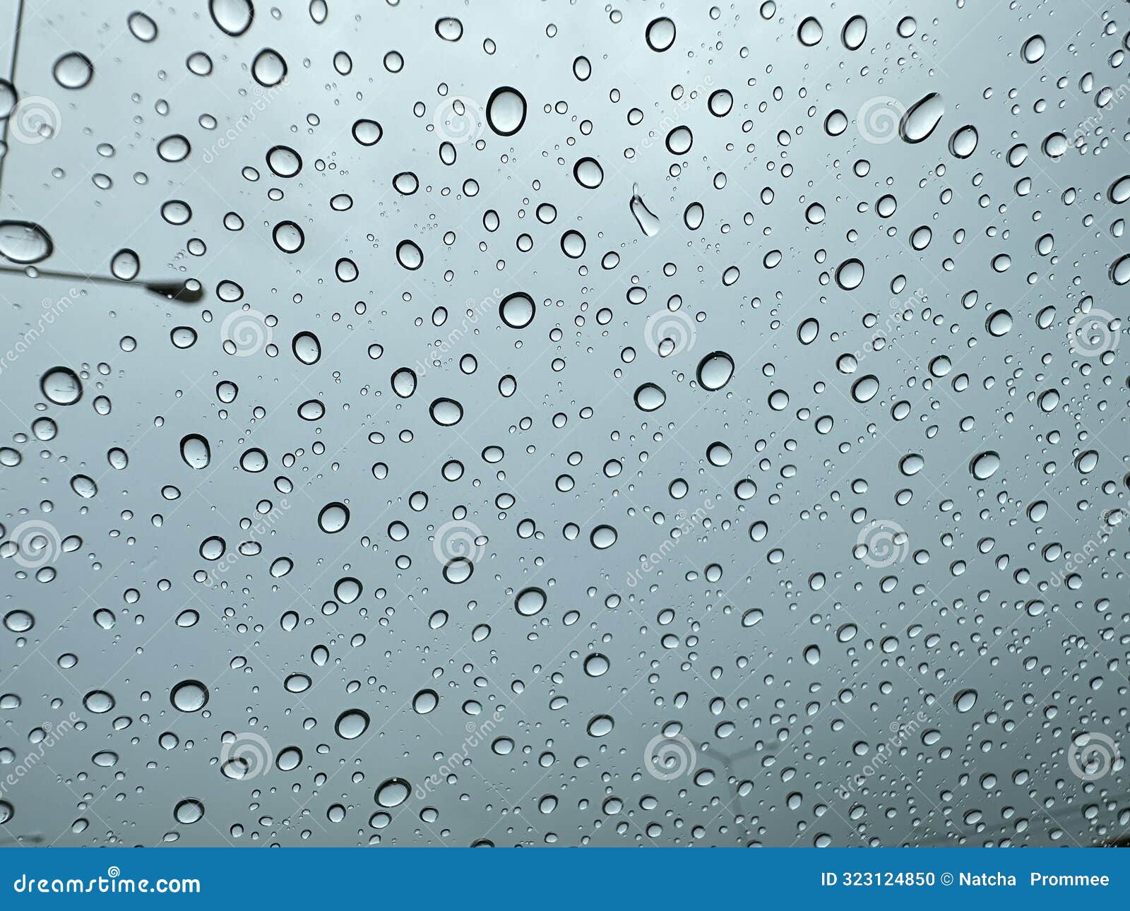 Image of Water Drops in Front of a Mirror Stock Photo - Image of ...