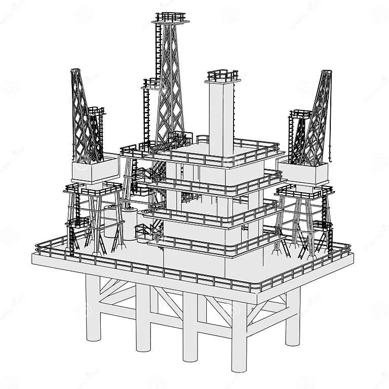 Image of water rig stock illustration. Illustration of cartoon - 35780541