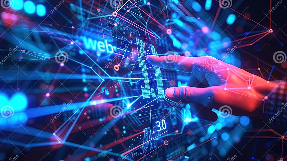 An Image of the Web 3.0 Technology and Concept. Blockchain, Meta, Big ...