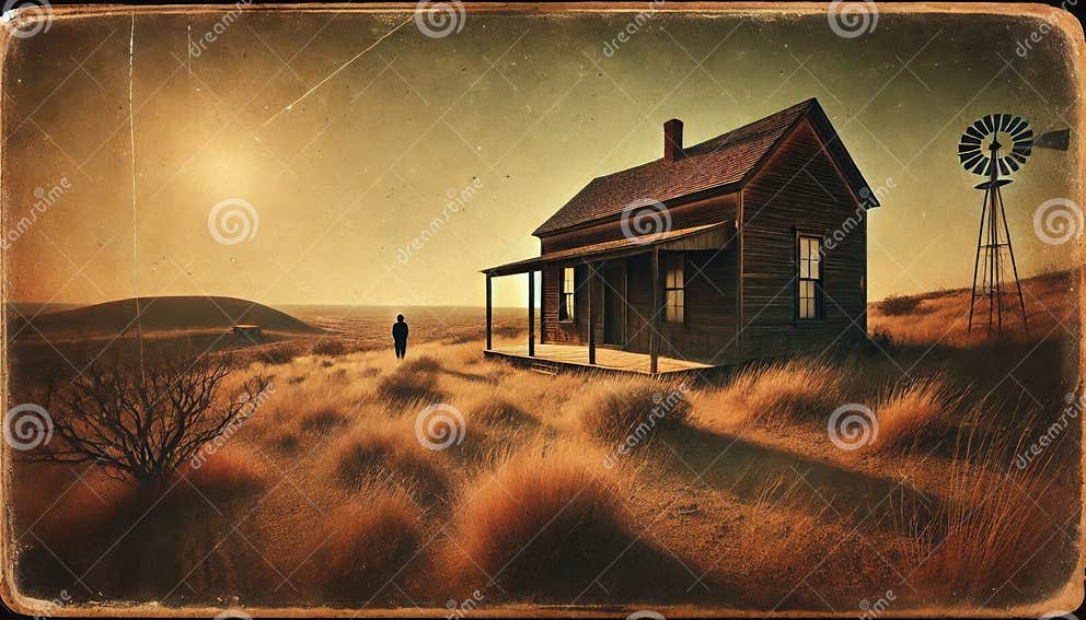 Isolated Ranch House stock illustration. Illustration of vintage ...