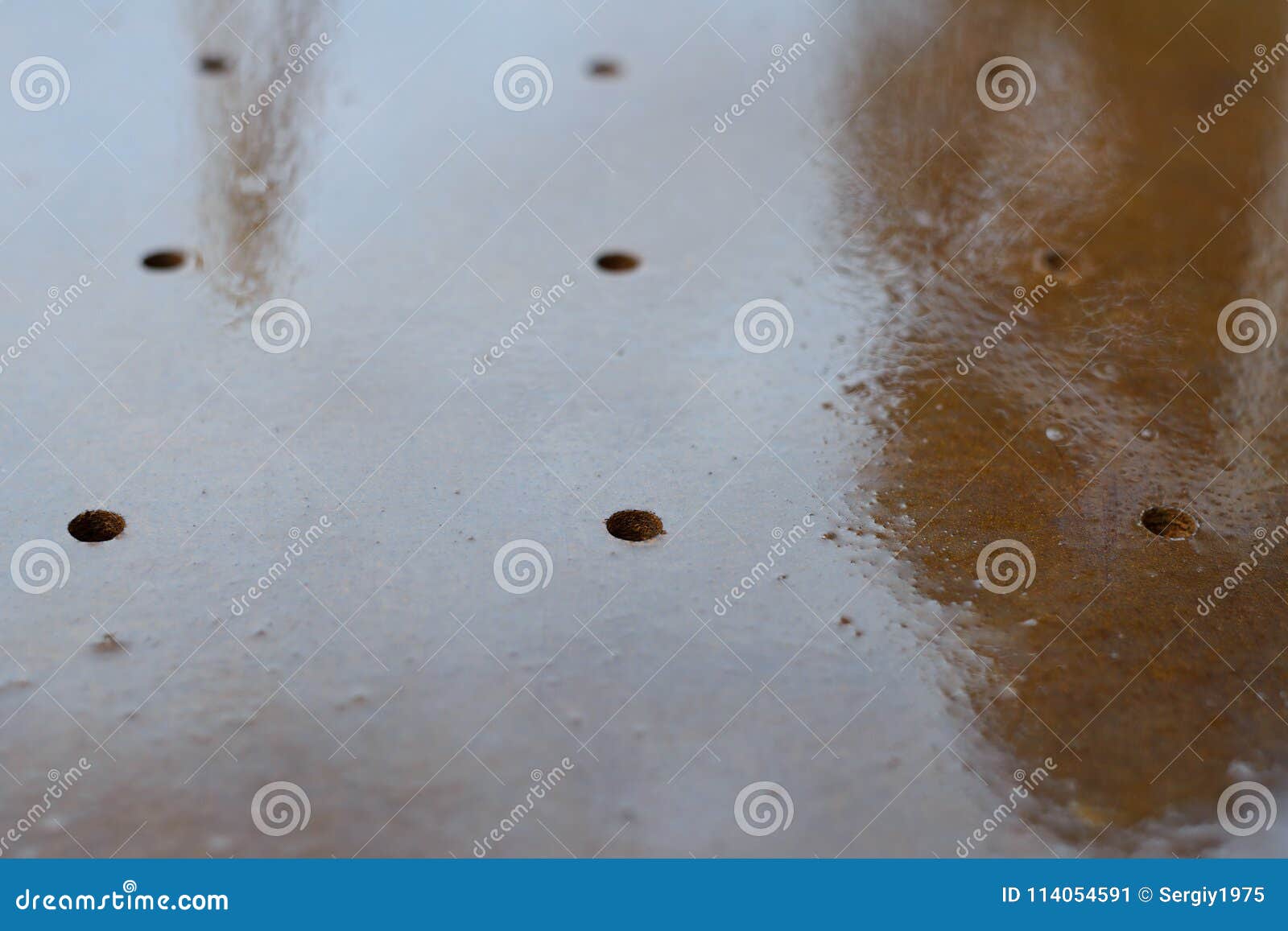 Wet Metal Rusty Surface Close-up Stock Image - Image of building ...